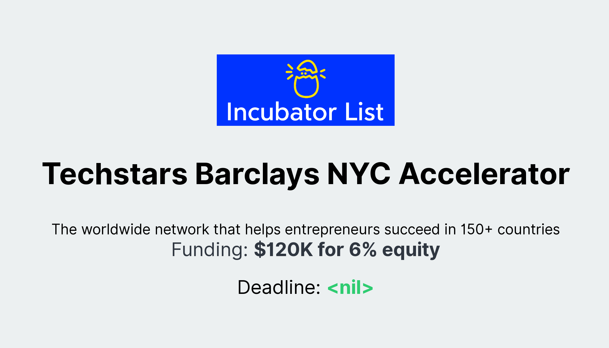 Techstars Barclays NYC Accelerator Key Information techstars-barclays-nyc-accelerator-key-information